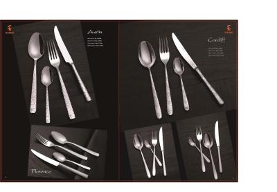 China OEM good quality 24pcs stainless steel flatware 18/10 material  cutlery set  in color box for sale