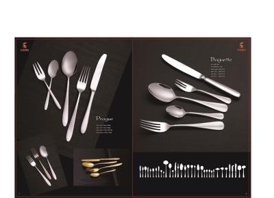China OEM good quality 24pcs stainless steel flatware 18/10 material  cutlery set  in color box for sale