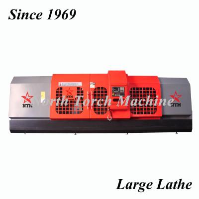 China Stable Pipe Threading Lathe , High Speed Precision Lathe Turning Oil Pipes for sale