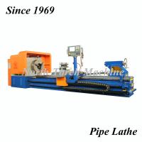 China Flat Bed Pipe Threading Lathe Machine For Threading 355 Spindle Hole Pipe for sale