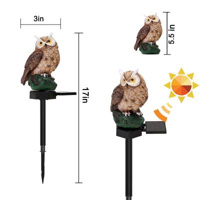 Cina Outdoor Waterproof Solar Powered Garden Lights Owl Garden Decor Owl Shape Environmental-frendly Solar Garden Lights in vendita
