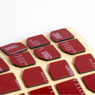China Customized die-cutting VHB foam rubber automotive products double-sided adhesive strong adhesive waterproof and high tem for sale