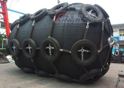 China 3.7 X 6m Black Rubber Pneumatic Fender For Floating Dock 0.05MPa / 0.08MPa for sale