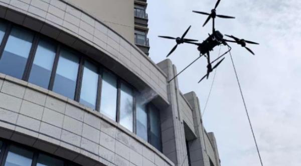 Quality High Efficiency Tethered Drone High Pressure Building Cleaning Drone for sale