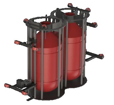 China 25DJ ZMD60 Fire Extinguishing Bomb Mount with 50kg Loading Capacity, Dual Bomb Mounting, and Vertical Precision Delivery for UAVs for sale