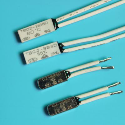 China TB02 65C small size ballast thermal protector thermal fuse  250V/5A  UL VDE RoHS for sale