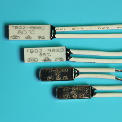 China TB02 75C small size water pump thermal protector thermal fuse  250V/5A  UL VDE RoHS for sale