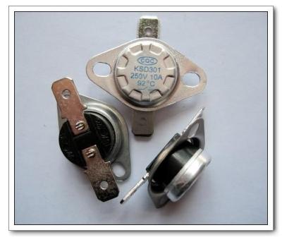 China 250V/10A free samples 85C temperature sensor ksd301 bimetal thermostat UL VDE RoHS for water heater for sale
