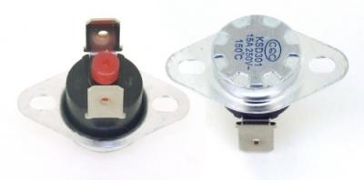 China Bimetal Temperature Limiter Protect Switch Ksd301 Snap Action Thermostat for sale