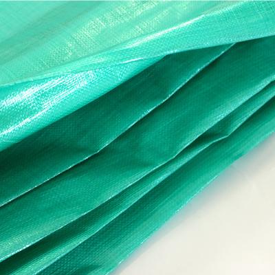 China Green PE plastic waterproof tarpaulin 4x5m in standard size or folding roll from Linyi for sale
