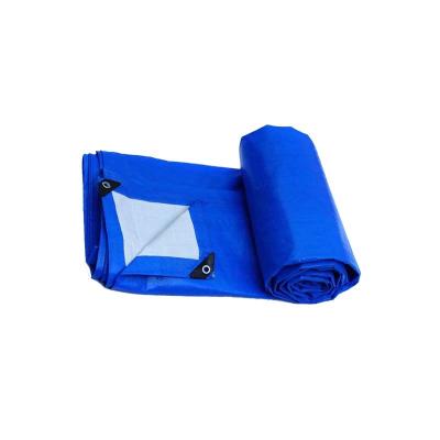 China 150gsm blue white PE tarpaulin supplier waterproof tarp sheet for truck cover for sale