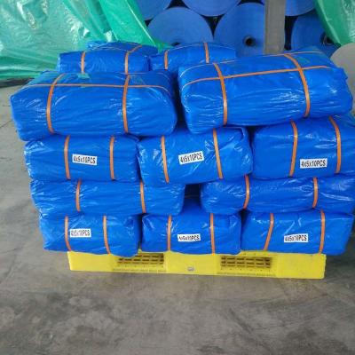 China Double blue 24' x24' Poly Tarps Discount Tarps PE Economy Tarpaulin for truck cover from China for sale
