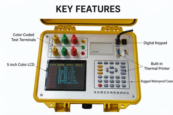 Quality Transformer Capacity & No-Load / Load Loss Parameter Tester for sale