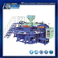China Horizontal PVC Plastic Sole Injection Molding Machine 24 Stations with 75mm Screw and 20.5kW Power for sale