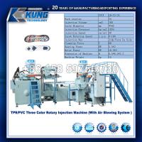 China Three Color Rotary TPR/PVC Injection Machine for Shoe Soles - PLC Control System with Touch Screen Interface for sale