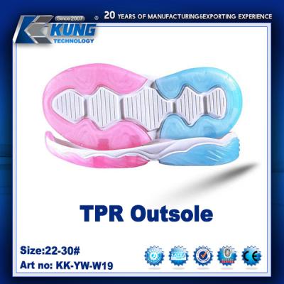 China Odorless Nontoxic TPR Outer Sole , Anti Abrasion Rubber TPR Outsole for sale