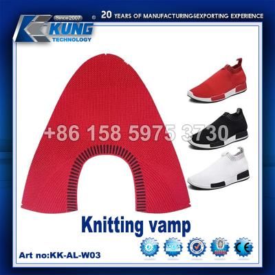 China Lightweight Knitting KPU Stylish Uppers , Abrasion Resistant Shoes Vamp for sale