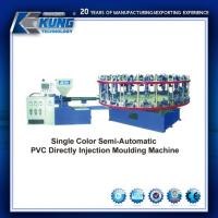 China Semi Automatic PVC Sole Injection Machine 16-20 Stations 120-200 Pairs/Hour Output 65mm Screw Diameter for sale