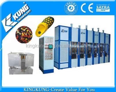 China PVC Airblowing Machine Shoe Making Machines Incorporating Stamping Area 90 80mm Rotary Style Perfect for Mass Production for sale