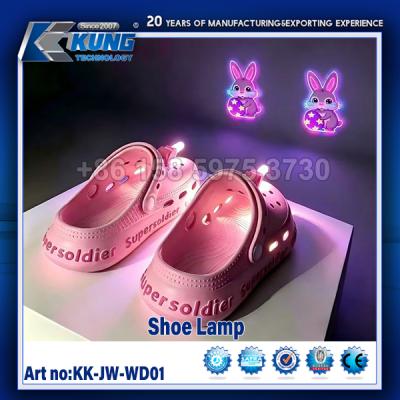 China Creative Glowing LED Shoe Light with Colorful Lights for Easy Installation on Crocs for sale