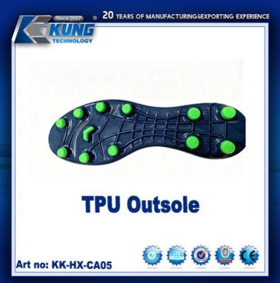 China High-strength TPU football soles with multi-stud grip system and lightweight structure for professional matches and training for sale