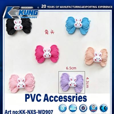 China Cute Cartoon Bow PVC Shoe Ornaments Various Styles Bowknot Decorations For Footwear for sale