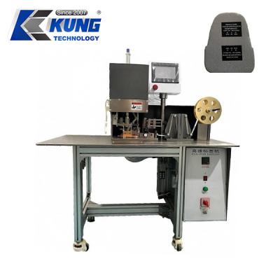 China Automatic Label Cutting and Stamping Machine for Shoe Material, Fabric, Leather for sale