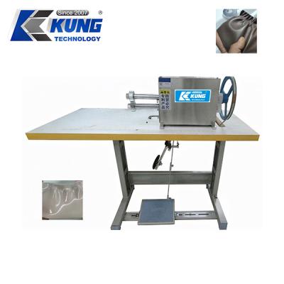 China 220V / 50HZ 0.55KW Elasticator Shoe Machine with Foot Pedal Control for Shoe Upper Elastic Gathering and Collar Ruffling for sale
