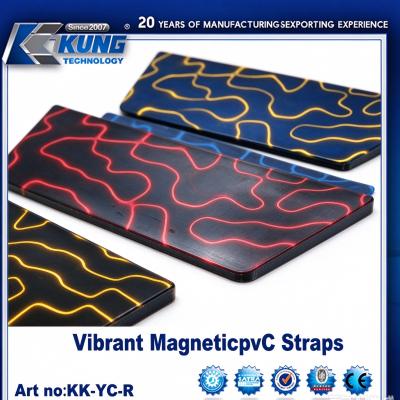 China Vibrant Magnetic PVC Straps Custom Wavy Pattern Decorative PVC Strips For Shoe Upper Handbag Leather Goods Accessories for sale