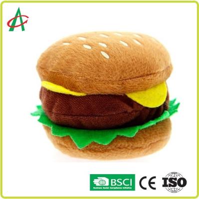 Cina peluche Toy Three Charming Sounds dell'animale domestico dell'hamburger 0.1kgs in vendita