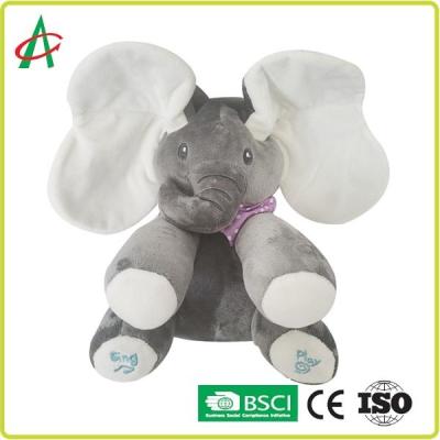 China CPSIA-Speelgoed van de Veiligheidsnormhet Muzikale Pluche, 25cm Baby Muzikale Olifant Te koop