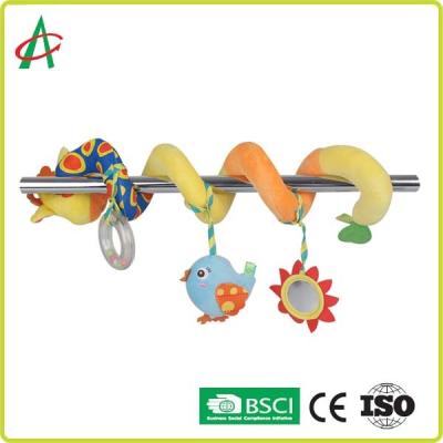 China Weiche Boa gewundenes Pram-Spielzeug 68cm*35cm mit Plüsch Duck And Mirror zu verkaufen