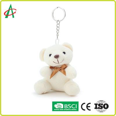 China 10cm entzückendes weißer Bärn-Plüschtier mit Schmetterlings-Bindung zu verkaufen