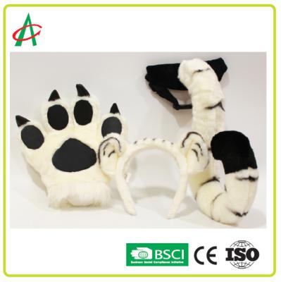 Cina BSCI BPA Tiger Tail, zampe e fermaglio per capelli liberi ha farcito il giocattolo della peluche degli animali in vendita