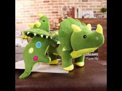 Custom-made super soft PP cotton stuffed dinosaur plush toy triceratops doll pillow for boys