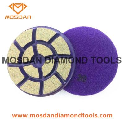 China 4 Inch spiral Ceramic Bonded Transitional Polishing Pads Pucks for sale