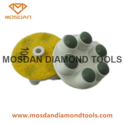 China 6 Dots 60mm Resin Bonded Polishing Pads Pucks for Concrete Marble for sale