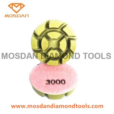 China 15mm Thickness Wet or Dry Use Resin Bond Concrete Polishing Pads for sale