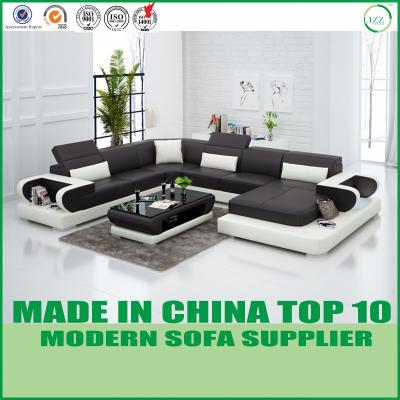 China Modern Sectional  leisure corner woode   Leather Living Room Sofa Home Furniture for sale