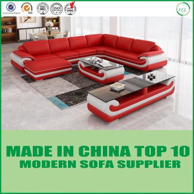 China Leisure Sofa Antique Modern Furniture Leather Sofa Set living room sofa set for sale