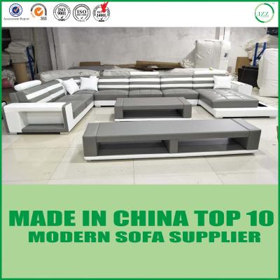 China Modern leisure leather Furniture Living Room Furniture Modern Corner Sofa Set for sale