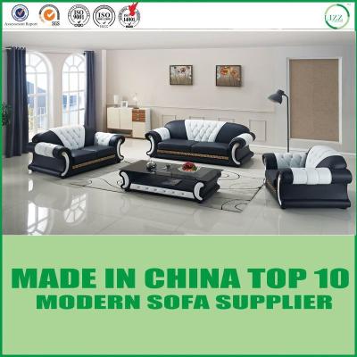 China Modern Latest Corner Design Cheap Price Leather Chesterfield Sectional Sofa for sale