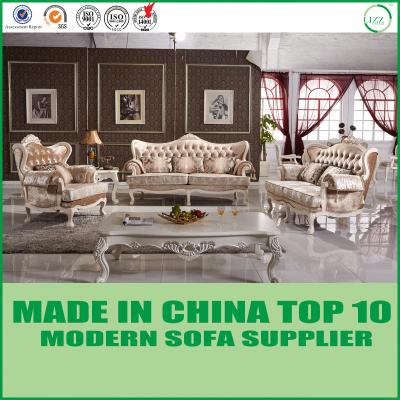 China Contemporary Autique Luxury Fabric Chesterfield Sofa Set French Rococo for sale