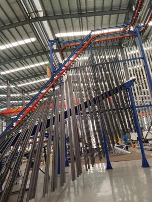 Chine Voltage et espace et capacité personnalisés de la ligne verticale de revêtement en poudre à vendre