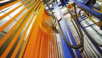 China Full-Automatic Vertical Powder Coating Line 380V 50Hz CE Certified for Aluminum Profiles for sale