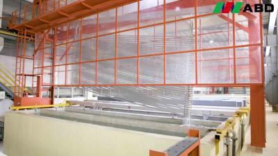 Chine Certification CE automatique Prix d'usine Ligne verticale de revêtement en poudre pour profils en aluminium à vendre