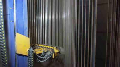 Chine Customized Space Multiple Electrical Cabinet PLC Vertical Powder Coating Production Line Of Aluminium Alloy Profilses à vendre