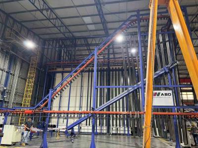 Chine Certification CE Pulvérisation électro-statique à tension personnalisée ligne de revêtement en poudre verticale pour les profils en aluminium à vendre