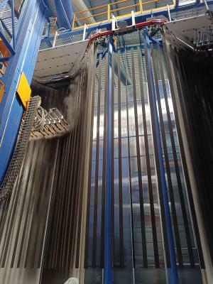 China Eerste klasse elektrostatisch sproeien met een enkele booth Verticale poedercoatinglijn van aluminium legeringsprofiel met 400m2/t Te koop