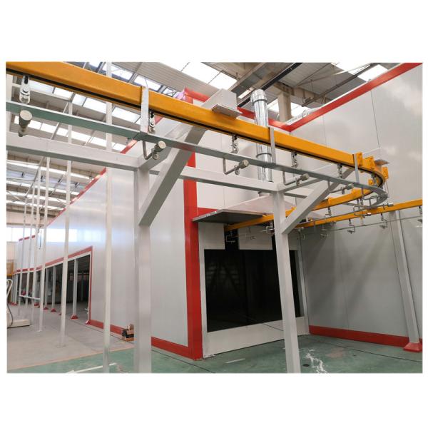 Horizontal Powder Coating Line Natural Gas Heating Powder Painting